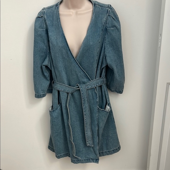 Universal Thread | Dresses | Universal Thread Belted Denim Wrap Dress ...